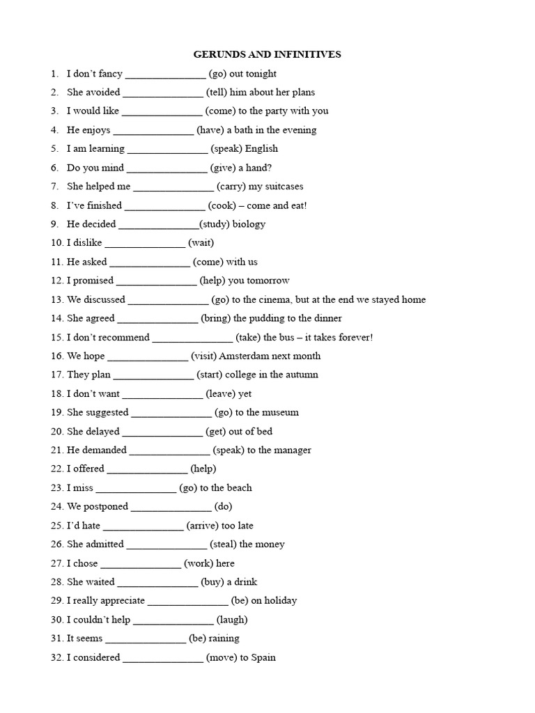Mastering Gerunds and Infinitives | PDF