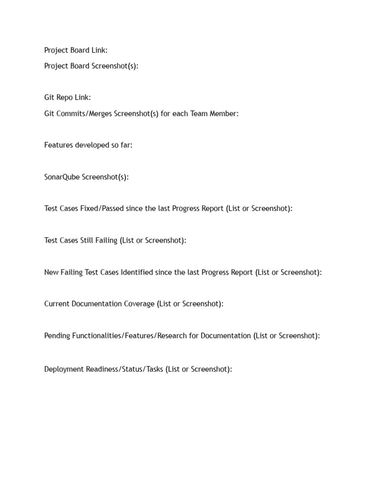 Progress Report Format - W25 | PDF