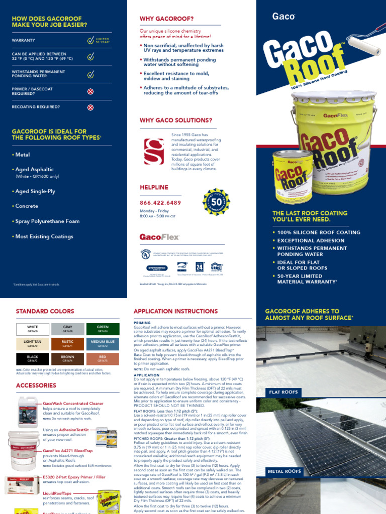 GacoRoof_brochure-WEB | PDF | Roof | Coating