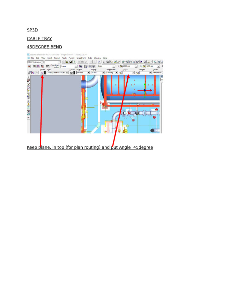 SP3D Cable Tray 45-Degree Bend Guide | PDF