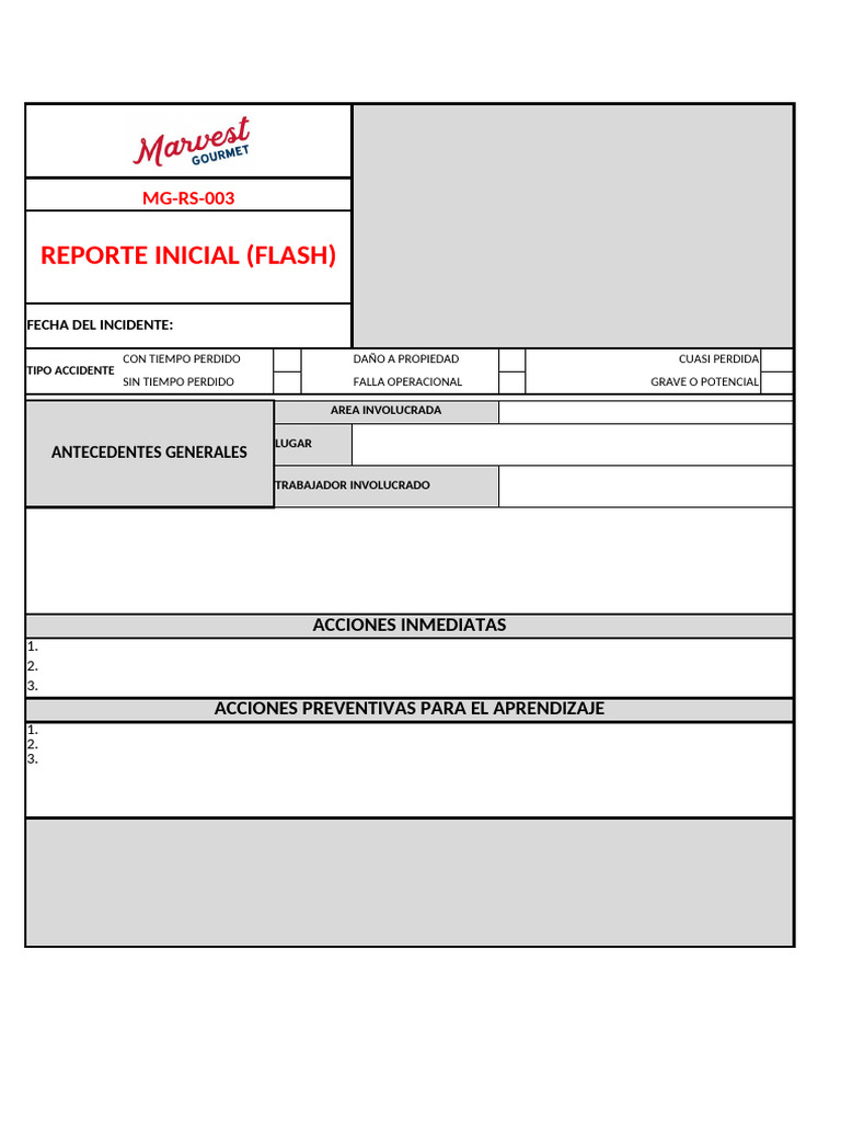 Reporte e Investigacion de Accidentes_mg-rs-003 Reporte Inicial (Flash ...