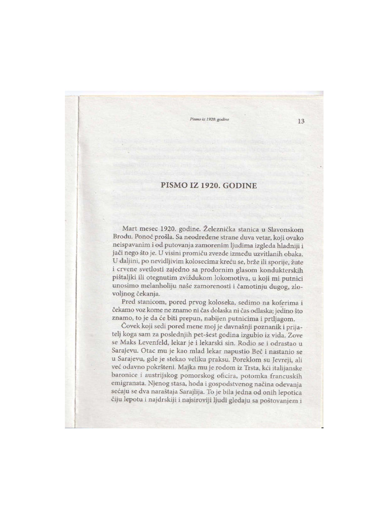 Pismo Iz 1920. Godine Ivo Andric | PDF