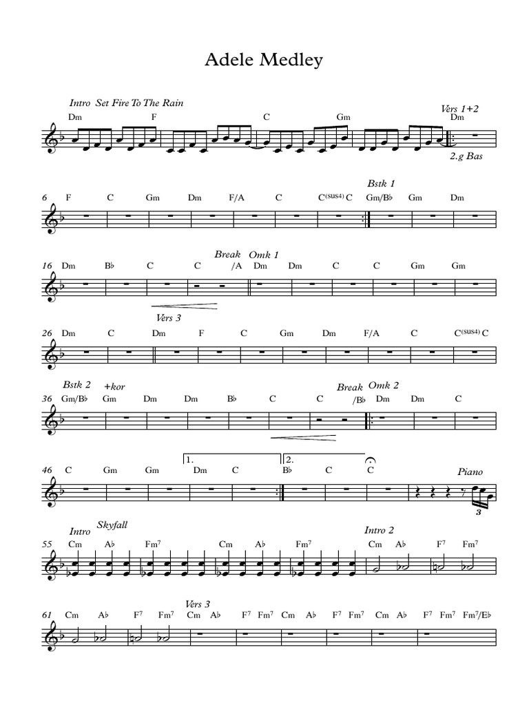 Adele Medley - Full Score | PDF