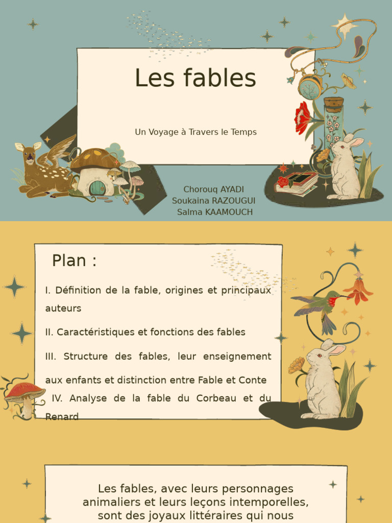 Caractéristiques et Morale des Fables | PDF | Fable