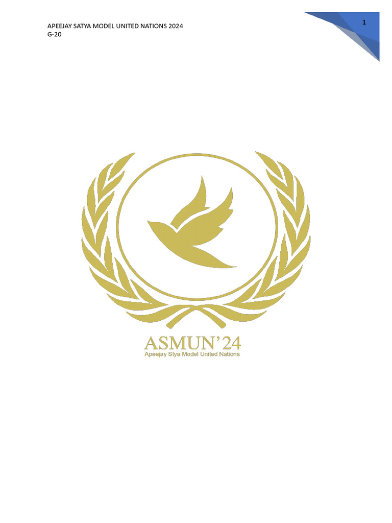 Background Guide (G20) (Asmun) | PDF | Climate Change Mitigation ...