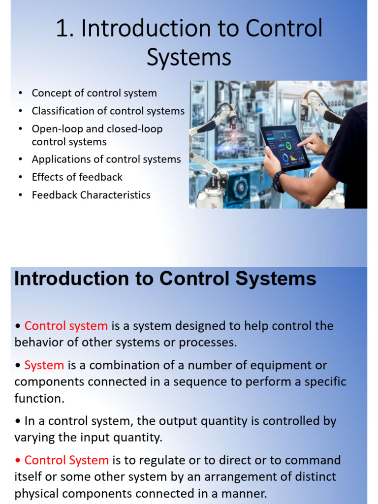 2-Introduction To Control System, Ref Books Etc-15-07-2024 | PDF ...