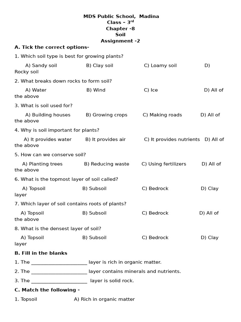 Class 3 Evs Assignment | PDF