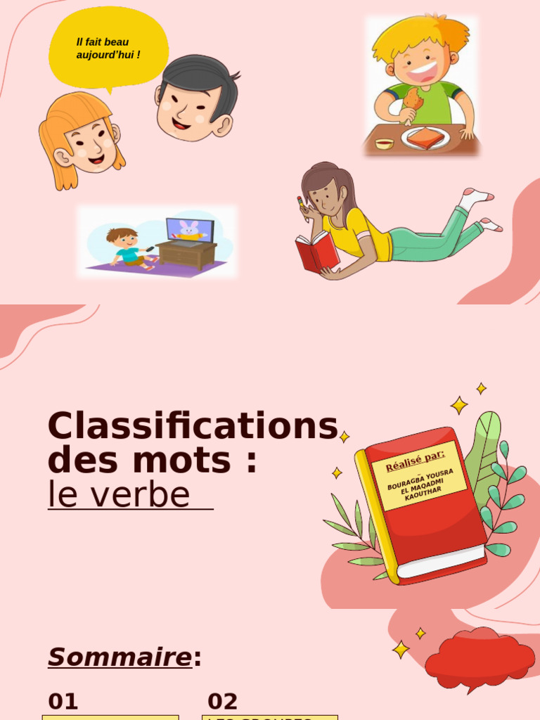 Classification et Types de Verbes | PDF | Verbe | Temps (grammaire)