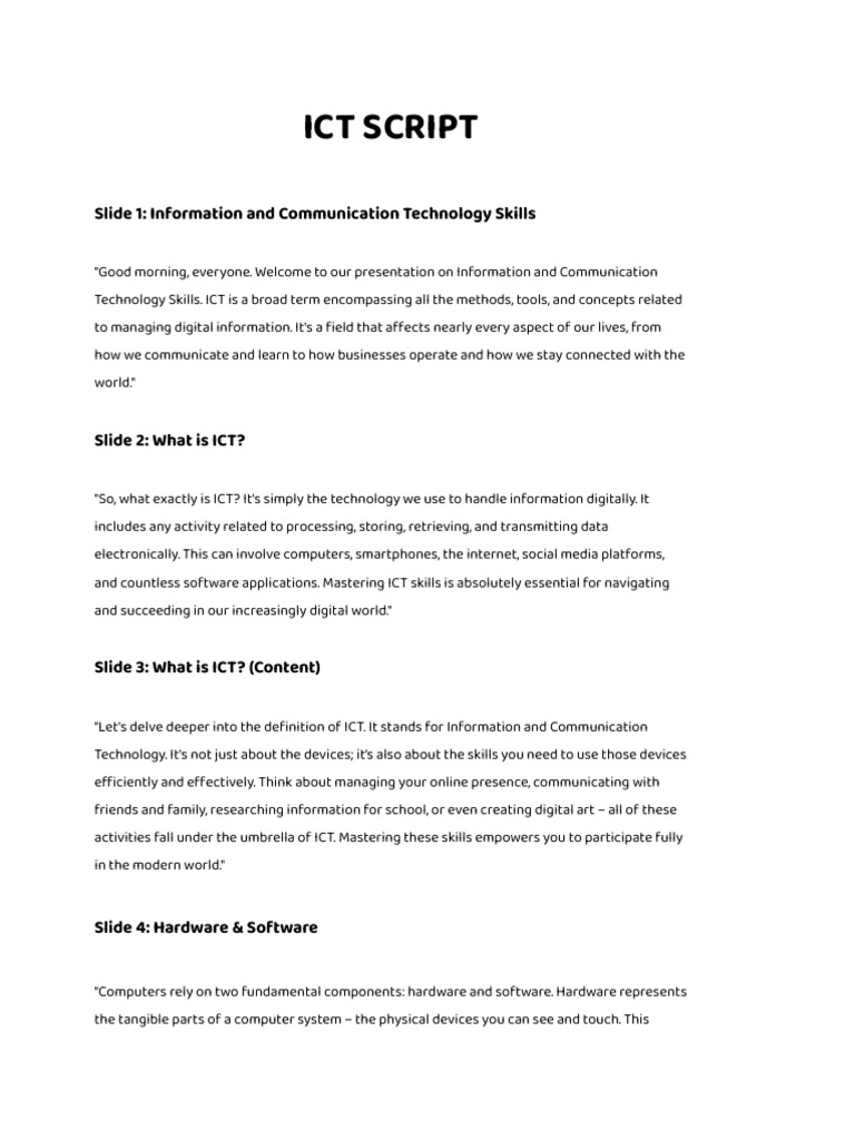 Ict Script | PDF | Operating System | Computer File