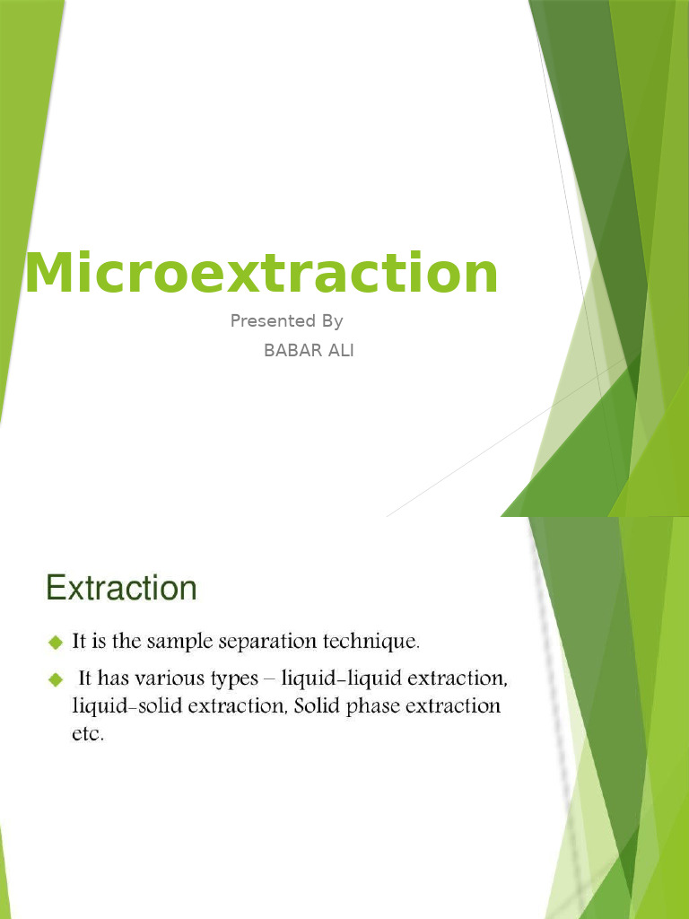 Micro Extraction | PDF