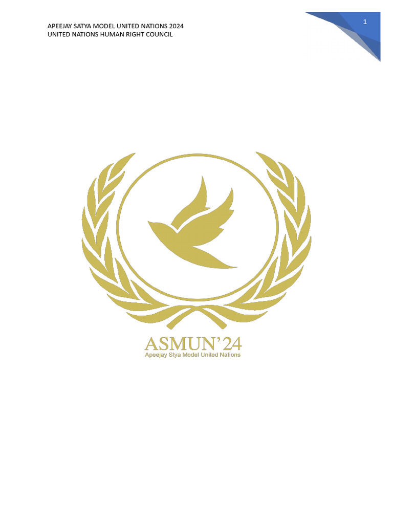 Background Guide (Unhrc) (Asmun) | PDF | Refugee | United Nations High Commissioner For Refugees