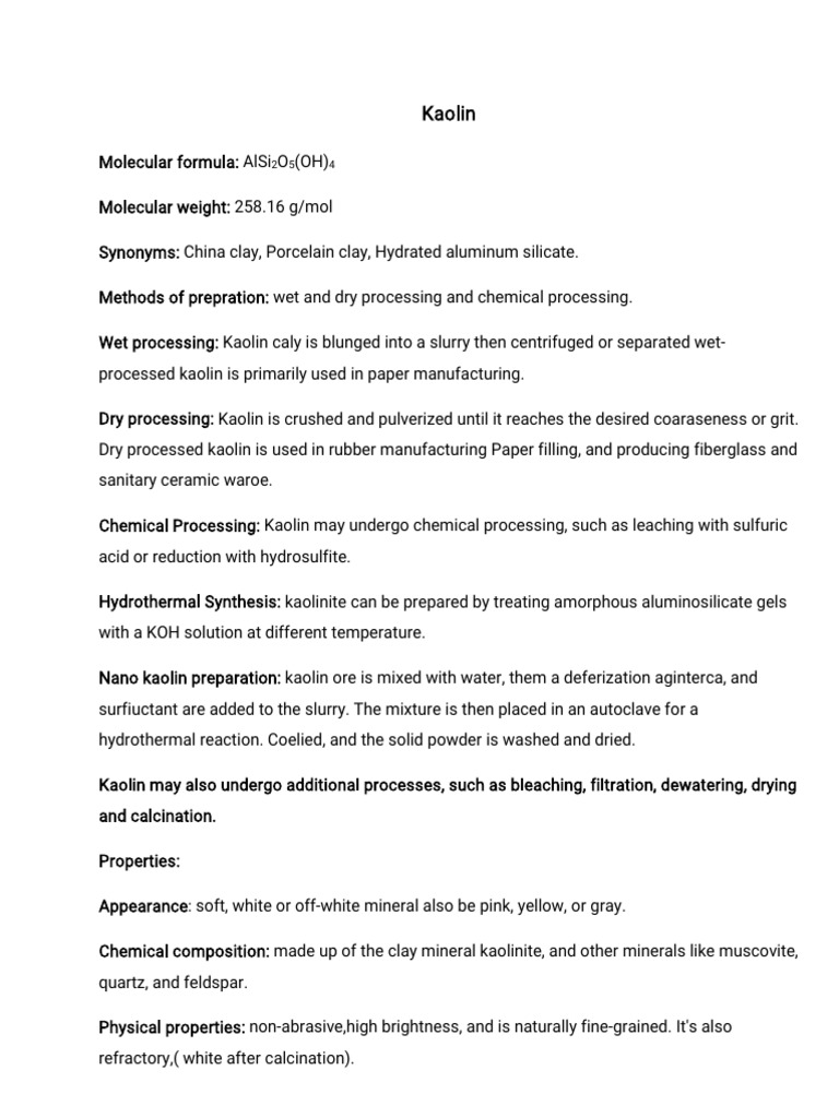 Kaolin | PDF