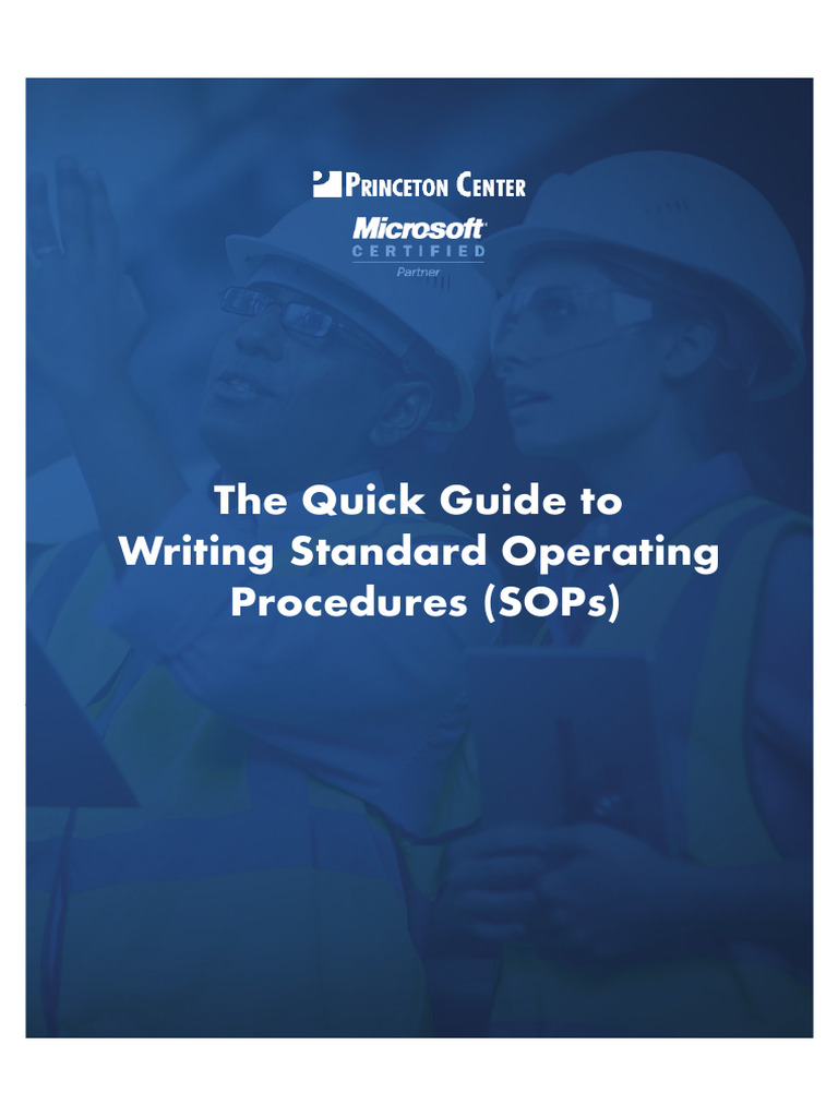 Quick Guide To Sop, Princeton | PDF | Regulatory Compliance | Audit