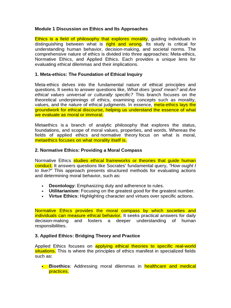 Prelim Notes Ethics Pdf Morality Moksha