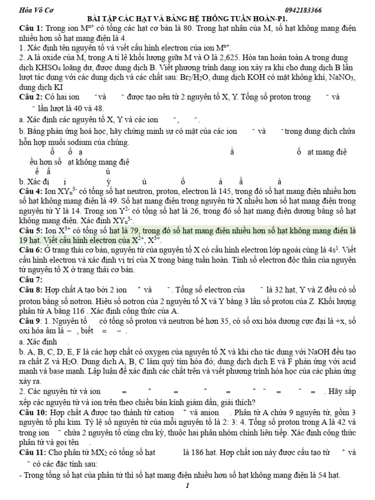 Cac Hat Va Bang HTTH p1 | PDF