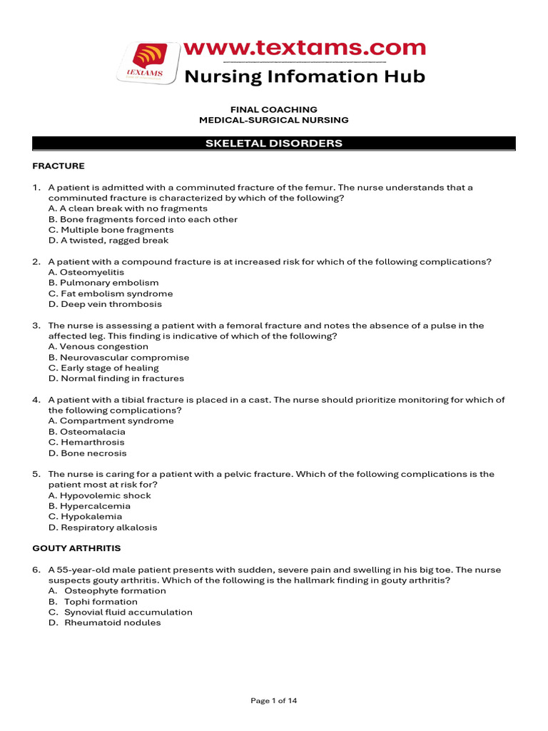 MS Final Coaching 2 tEXtAMS | PDF | Glaucoma | Osteoporosis