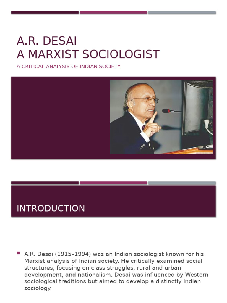 AR Desai Themed Presentation | PDF