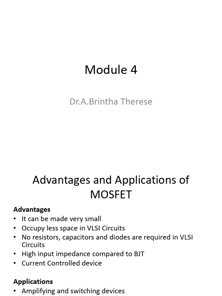 MOSFET Capacitor Basics and Applications | PDF | Mosfet | Field Effect ...