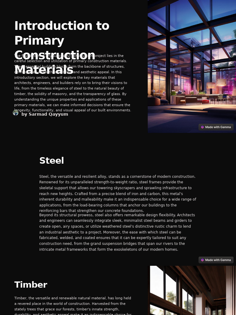 Introduction-to-Primary-Construction-Materials | PDF | Building Insulation | Roof