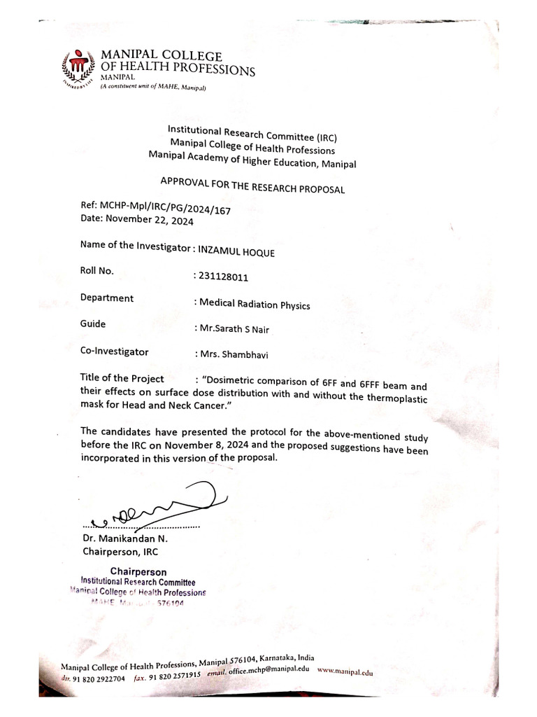 IRC Approval Letter | PDF