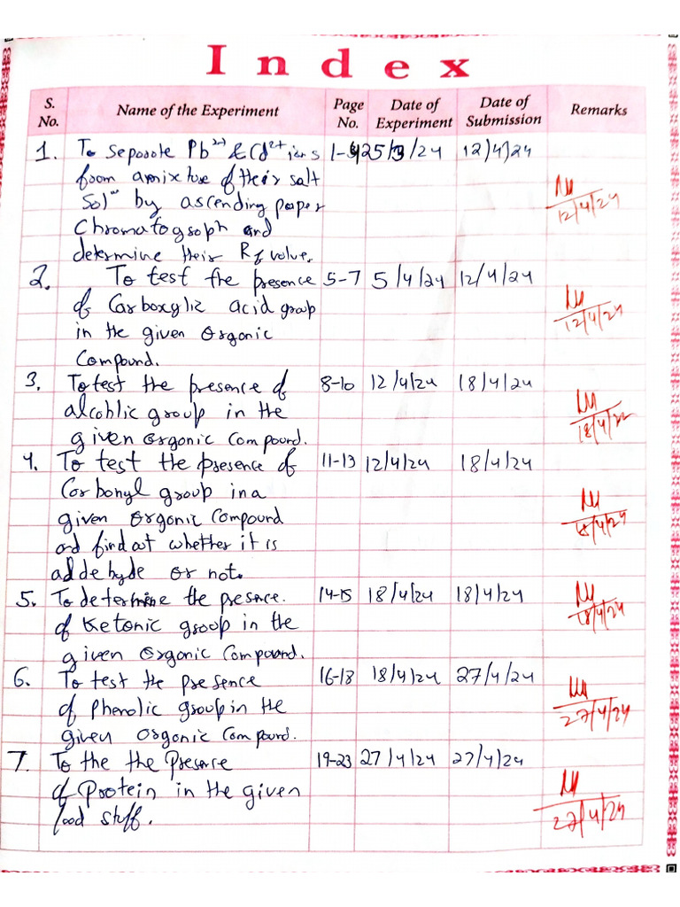 Chem Practical File | PDF