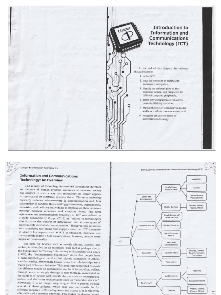CHAPTER 1 Introduction To Information and Communications Technology ICT ...
