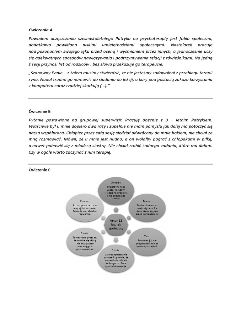 CÌ Wiczenia CBT Dzieci I Må Odziezì y | PDF