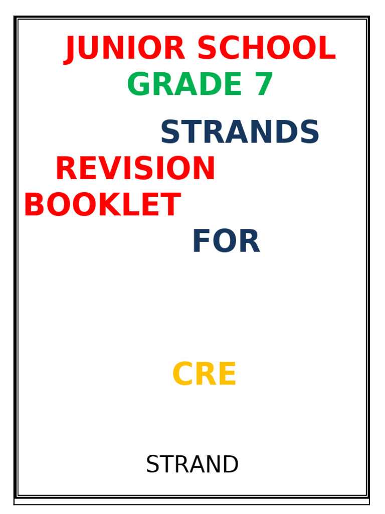 G7 Cre Questions and Answers Booklet | PDF | Genesis Creation Narrative ...