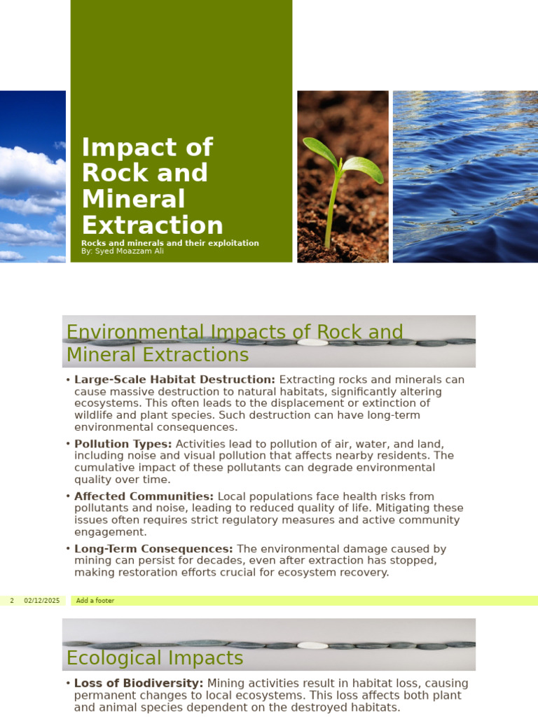 1.3 Impacts of Rock and Mineral Extraction | PDF | Mining | Surface Mining
