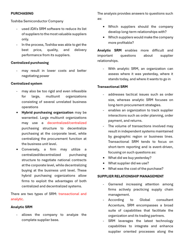 SCM | PDF | Supply Chain | Procurement