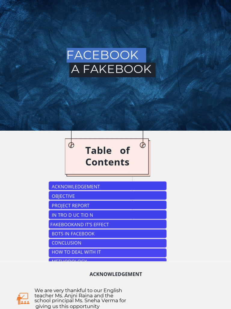 Facebook A Fakebook Final | PDF | Facebook | Social Media