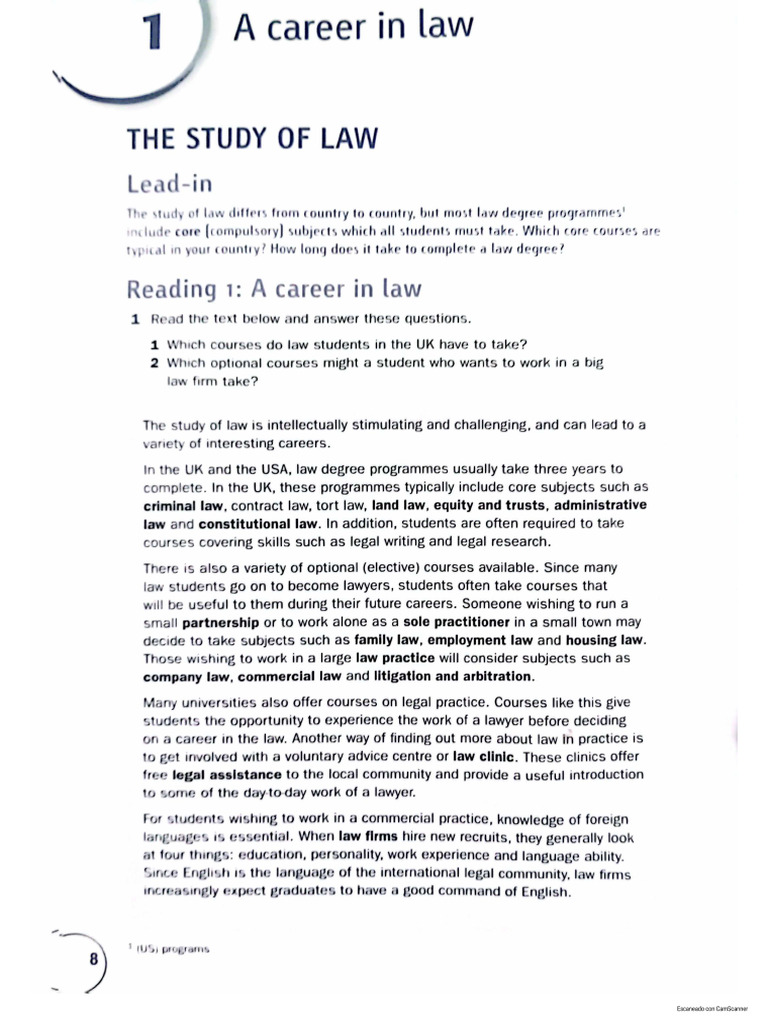 A Career in Law | PDF