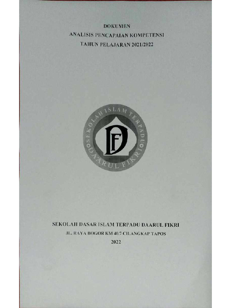 Butir 14.1 Analisis Pencapaian Kompetensi Tahun 2021-2022 Kelas 1,4,6 (MTK, B.indo, PPKN) | PDF