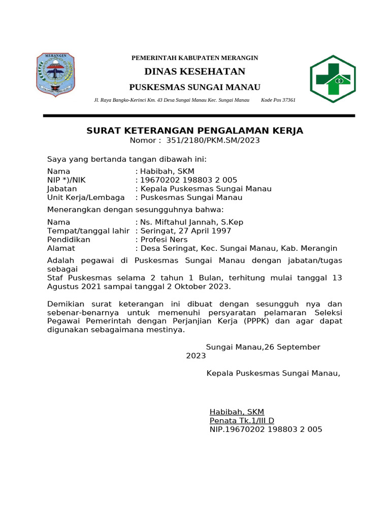 Bahan Mita Puskesmas S. Manau 2.. | PDF