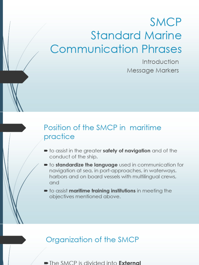 SMCP Introduction and Message Markers | PDF | Communication | Bracket