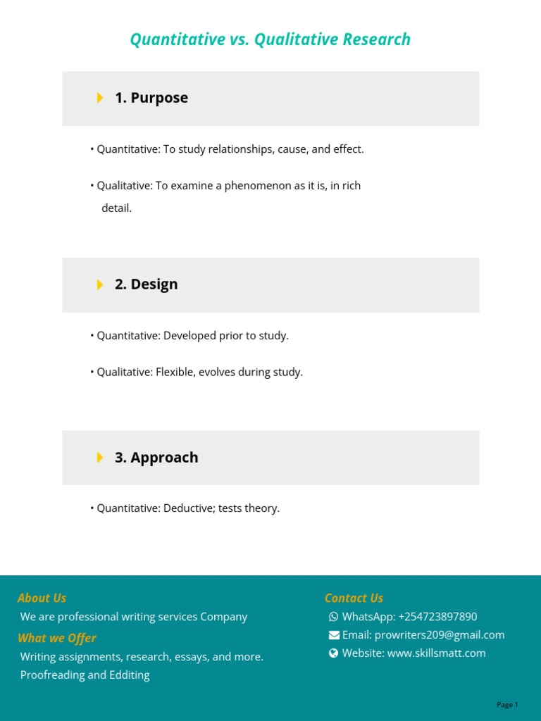 Quantitative vs Qualitative Research | PDF