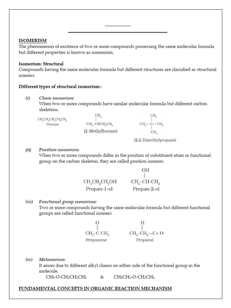 Organic Chemistry Basics for Grade 11 | PDF | Chemical Bond | Isomer