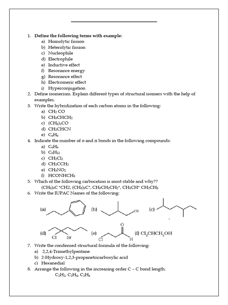 Basic Concepts of Organic Chemistry | PDF