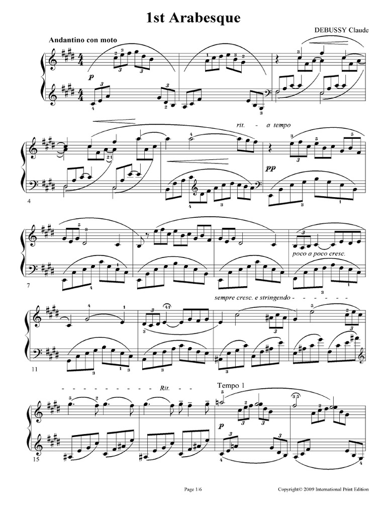 Arabesque No. 1 | PDF