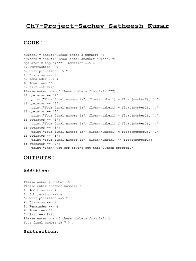 Ch7-Project-Sachev Satheesh Kumar | PDF | Computer Programming | Software Engineering
