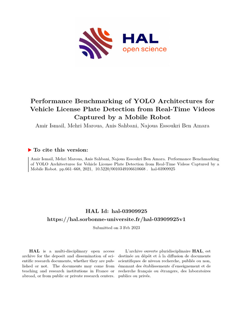 Performance Benchmarking Of Yolo Architectures For Vehicle License Plate Detection From Real