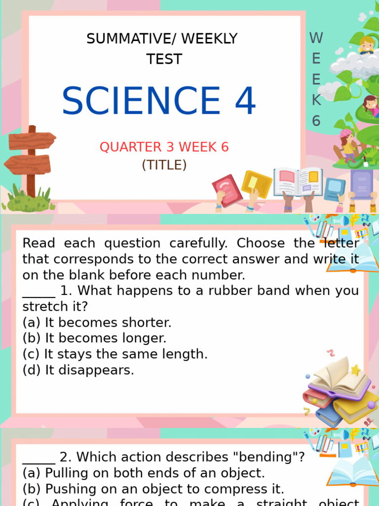 Science4 Q3-W5-6summative Test 3 | PDF | Magnetic Field | Force