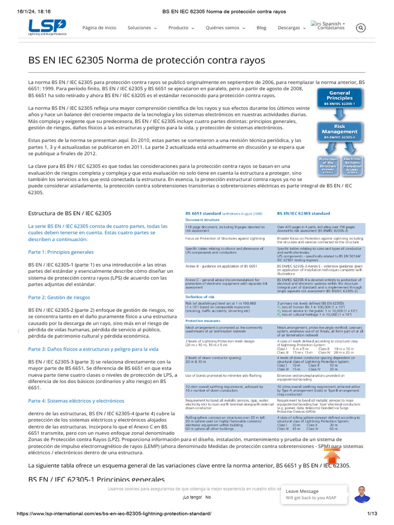 BS EN IEC 62305 Norma de Protección Contra Rayos | PDF | Relámpago ...