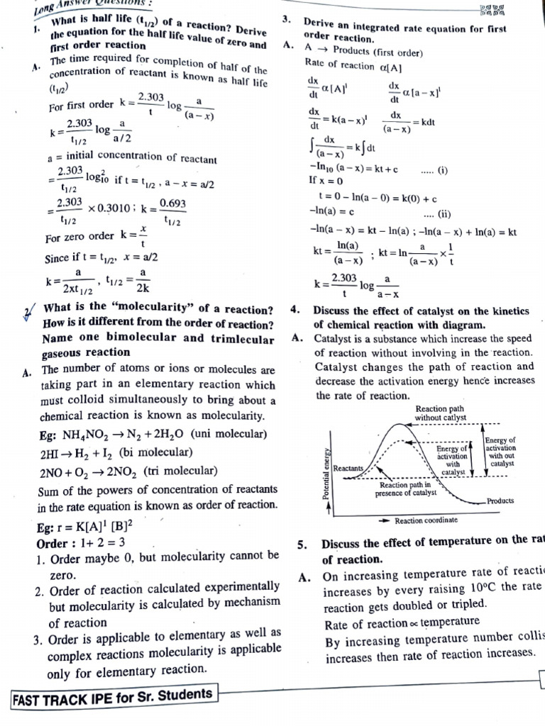 Half-Life and Reaction Kinetics Explained | PDF | Reaction Rate ...