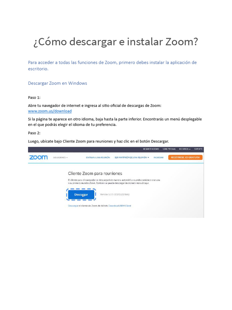 Como-descargar-e-instalar-Zoom | PDF