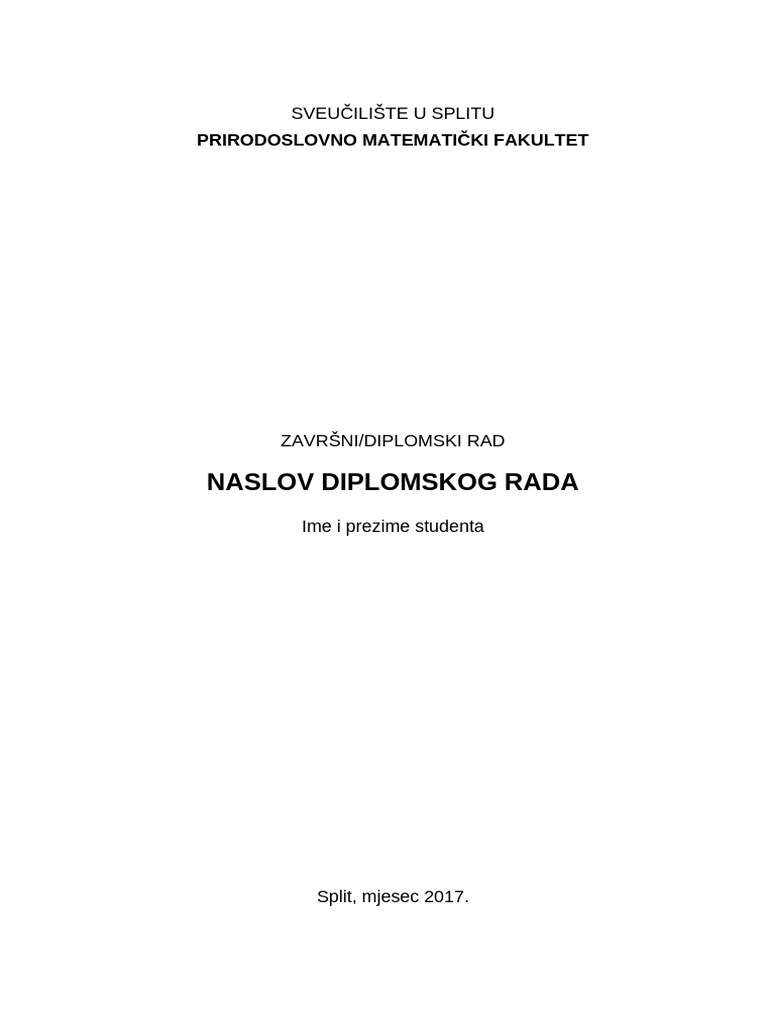 Diplomski-Rad Predlozak | PDF