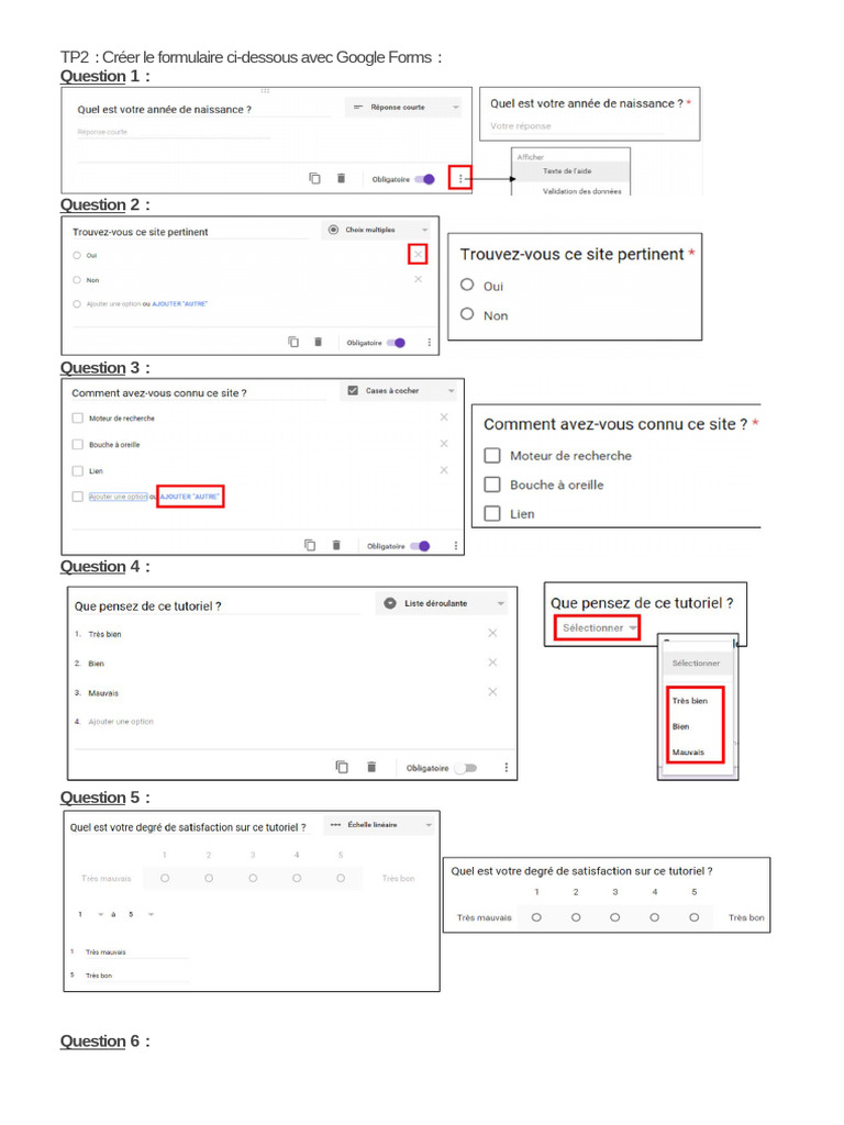 tp2 formulaire google forms | PDF