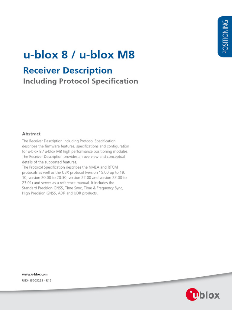 u-blox UBX-13003221__Public | PDF | Navigation | Computing