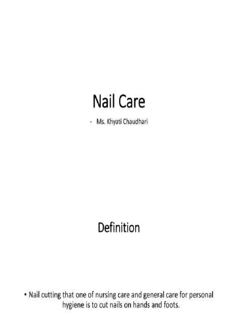 Nail care | PDF