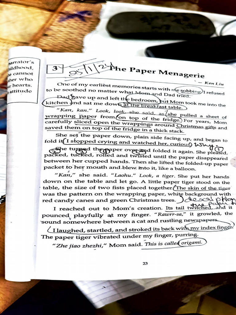 Paper Menagerie Notes | PDF